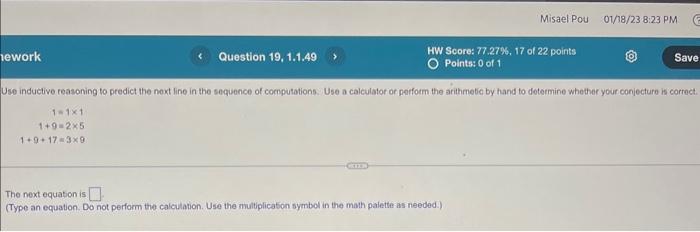 Solved Use Inductive Reasoning To Predict The Next Line In 