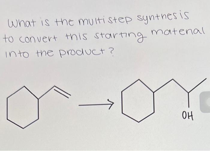 Solved What is the multistep synthesis to convert this | Chegg.com