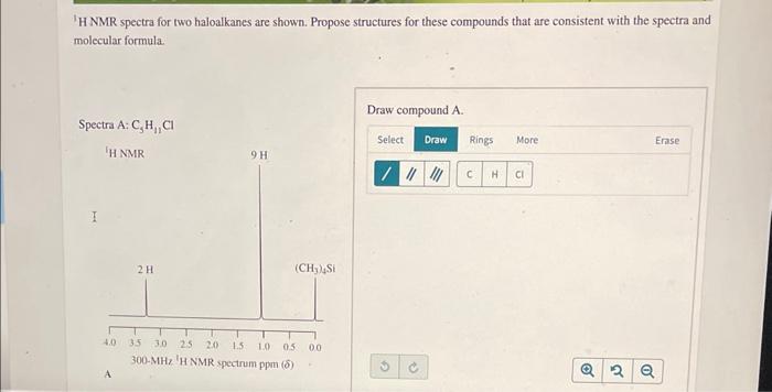 Solved 'H NMR spectra for two haloalkanes are shown. Propose | Chegg.com