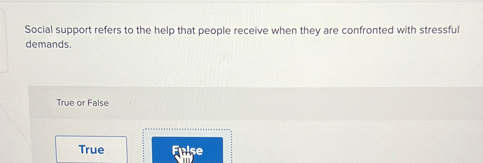 Solved Social support refers to the help that people receive | Chegg.com