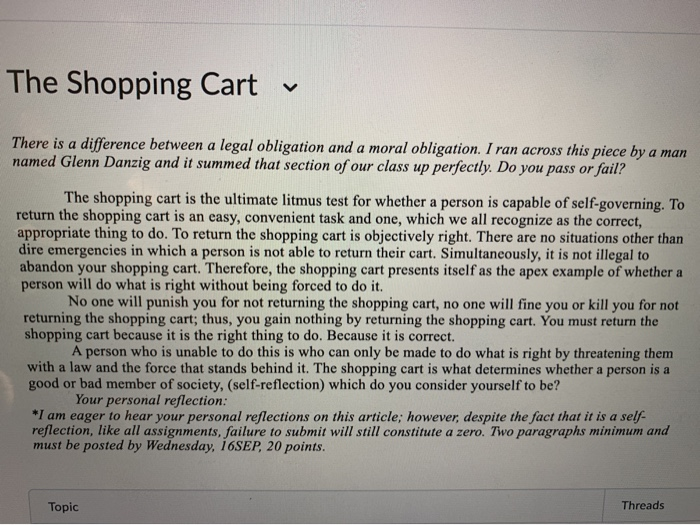 Solved Write two detailed and well thought-out | Chegg.com