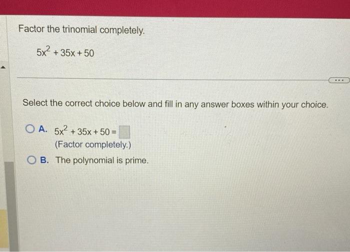 Solved Complete the factored form. 45x2+6x−7=(15x+7)() | Chegg.com