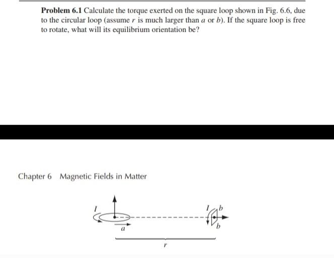 Solved Problem 6.1 Calculate the torque exerted on the | Chegg.com