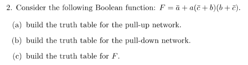 Solved Consider the following Boolean function: (a) ﻿build | Chegg.com