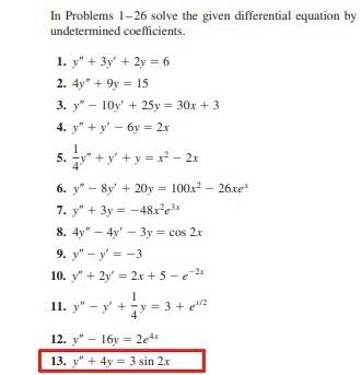Solved In Problems 1-26 solve the given differential | Chegg.com