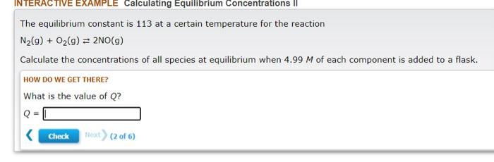 Solved INTERACTIVE EXAMPLE Calculating Equilibrium | Chegg.com
