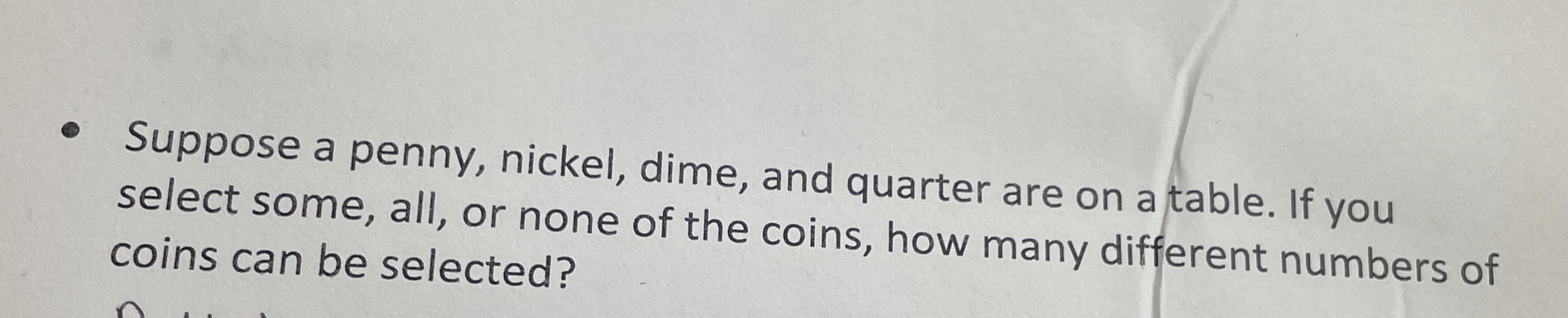 Solved Suppose a penny, nickel, dime, and quarter are on a | Chegg.com