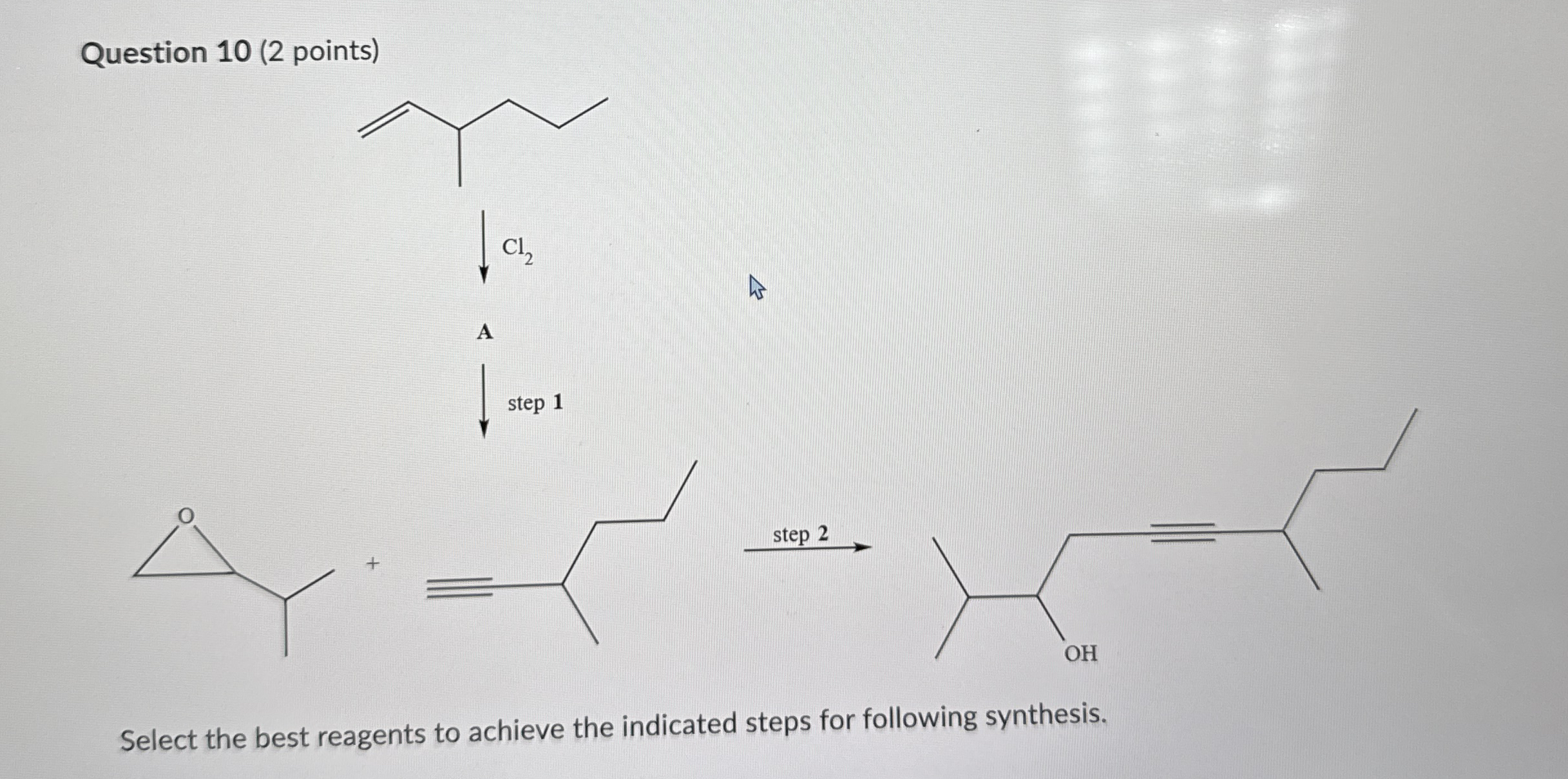 Solved Question 10 (2 ﻿points) | Chegg.com