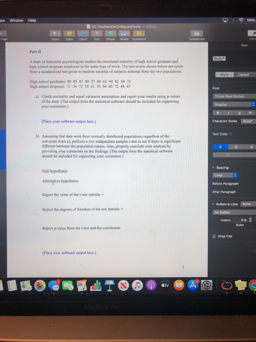 Solved are Window Help 100% AS TwoSampleChiscareTests Edited | Chegg.com
