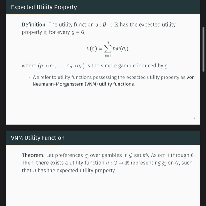 Solved 3. If a VNM utility function displays constant | Chegg.com