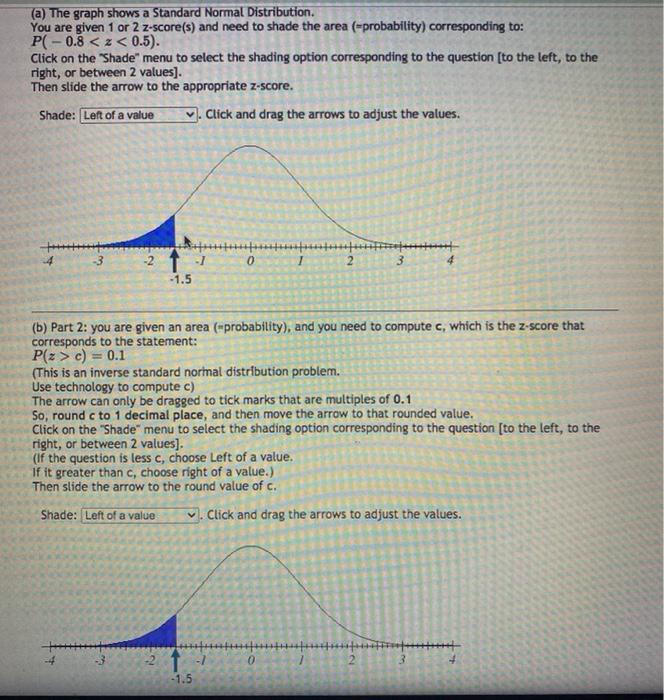 Solved (a) The graph shows a Standard Normal Distribution. | Chegg.com