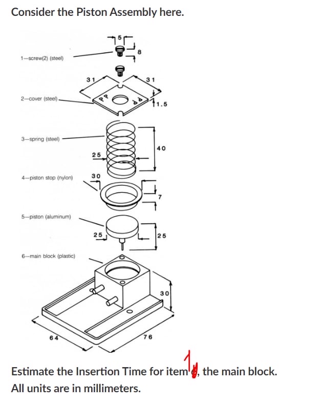 Solved Consider the Piston Assembly here.Estimate the | Chegg.com
