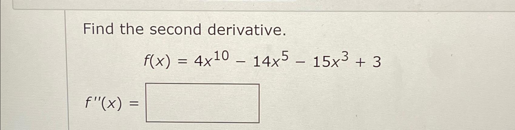 Solved Find the second | Chegg.com