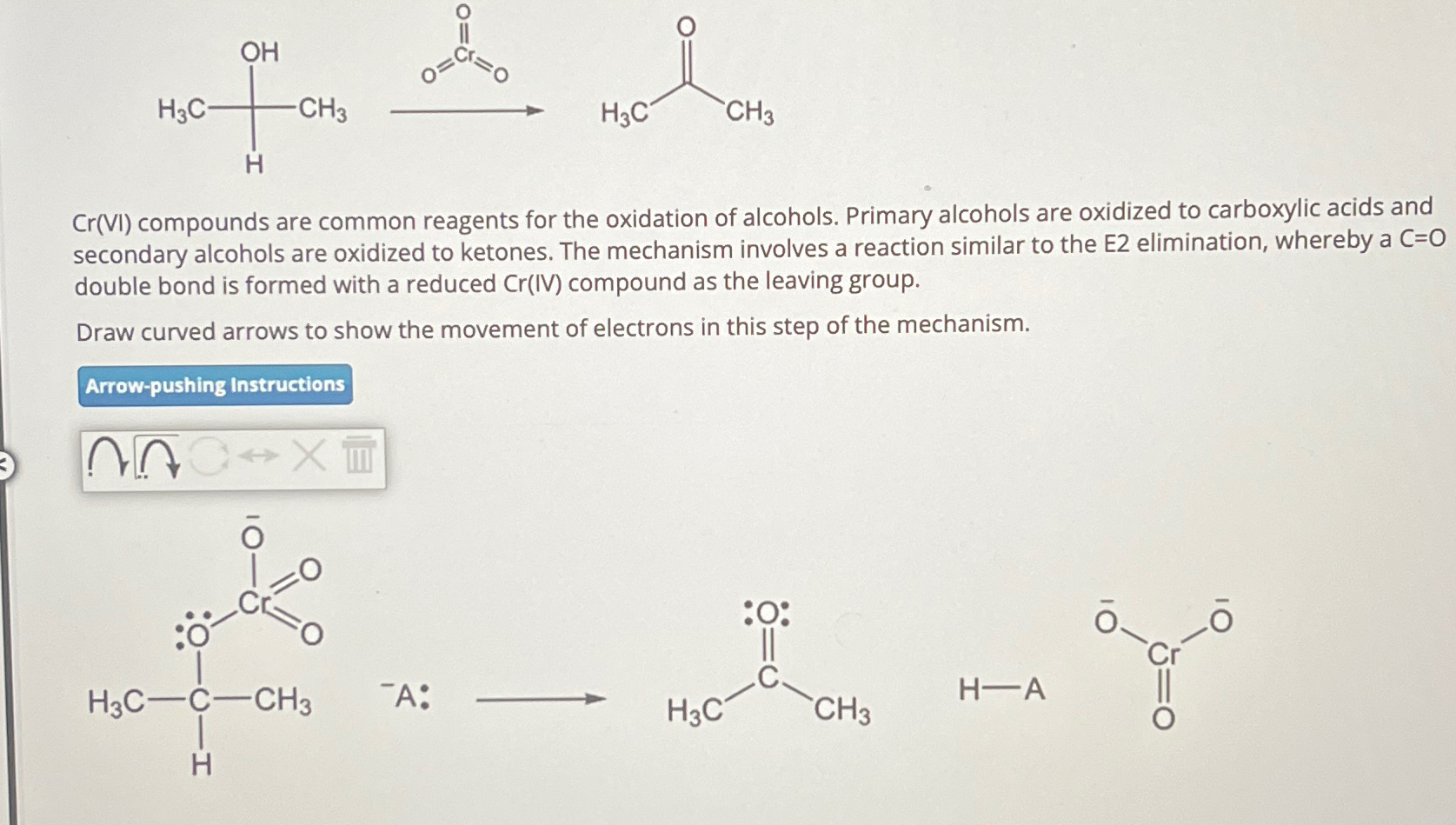 Solved Cr(VI) ﻿compounds are common reagents for the | Chegg.com