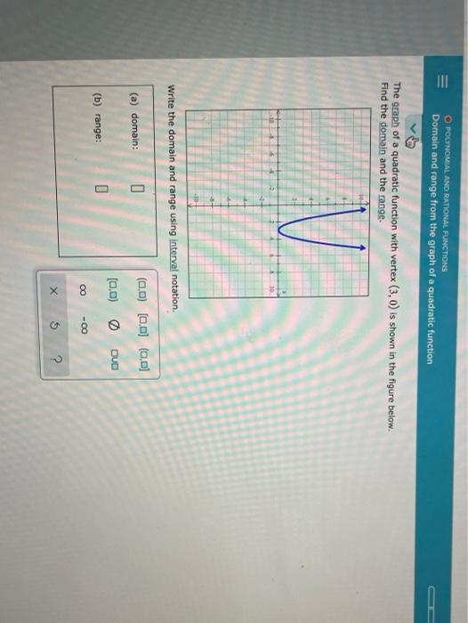 Solved III O POLYNOMIAL AND RATIONAL FUNCTIONS Domain and | Chegg.com