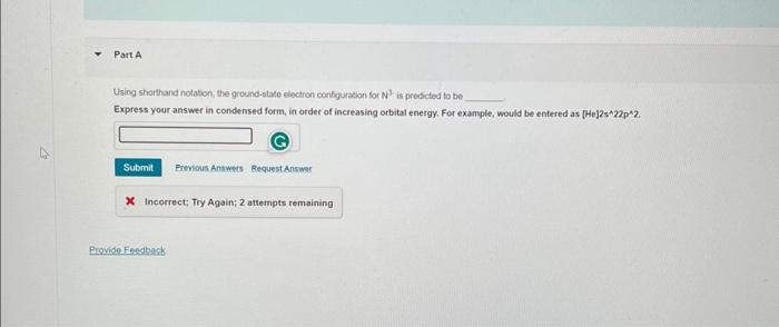 Solved Using shorthand notation, the ground-atato electron | Chegg.com
