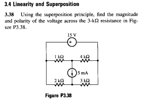 Solved 3.4 Linearity and Superposition Using the | Chegg.com