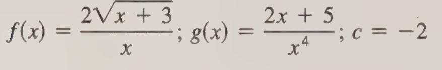 Solved f(x)=2x+32x;g(x)=2x+5x4;c=-2Define the function and | Chegg.com
