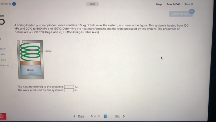 Solved nment 5 Saved Help Save & Exit Submit Check my woon A | Chegg.com