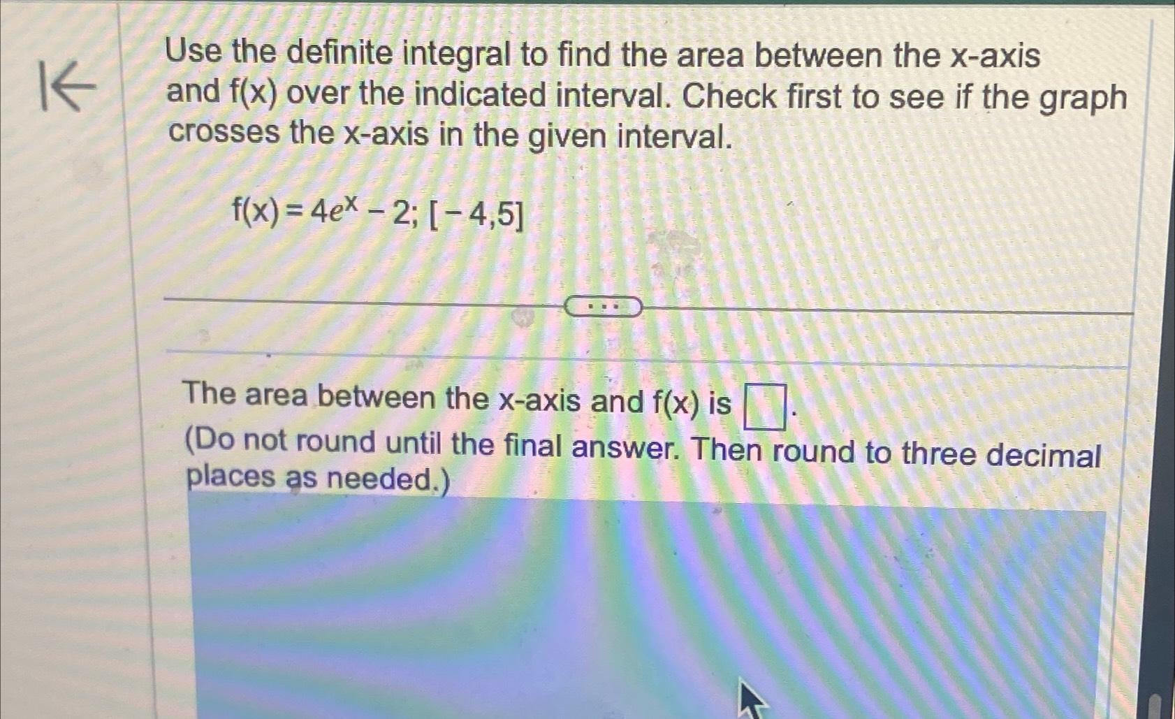 Solved Use the definite integral to find the area between | Chegg.com