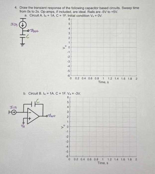 4. Draw the transient response of the following | Chegg.com