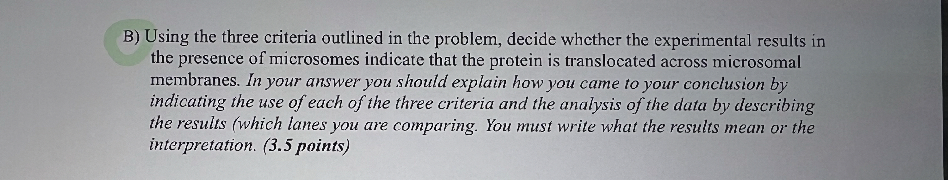 Solved B) Using the three criteria outlined in the problem, | Chegg.com Solved B) Using the three criteria outlined in the problem, | Chegg.com