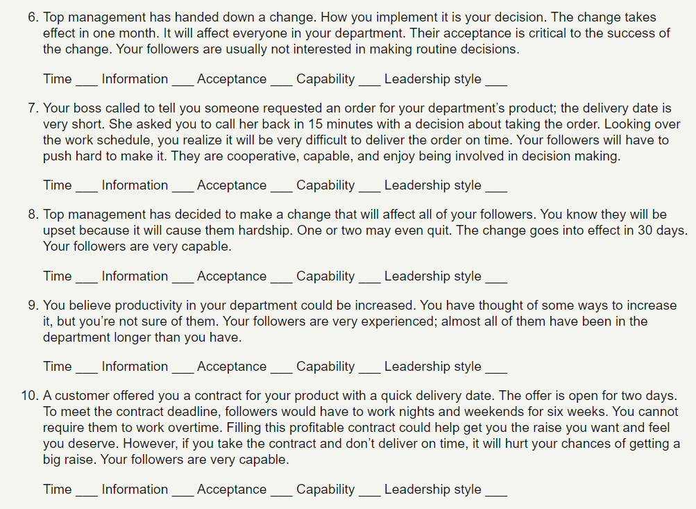 Solved Discuss each situation as you decide the appropriate | Chegg.com