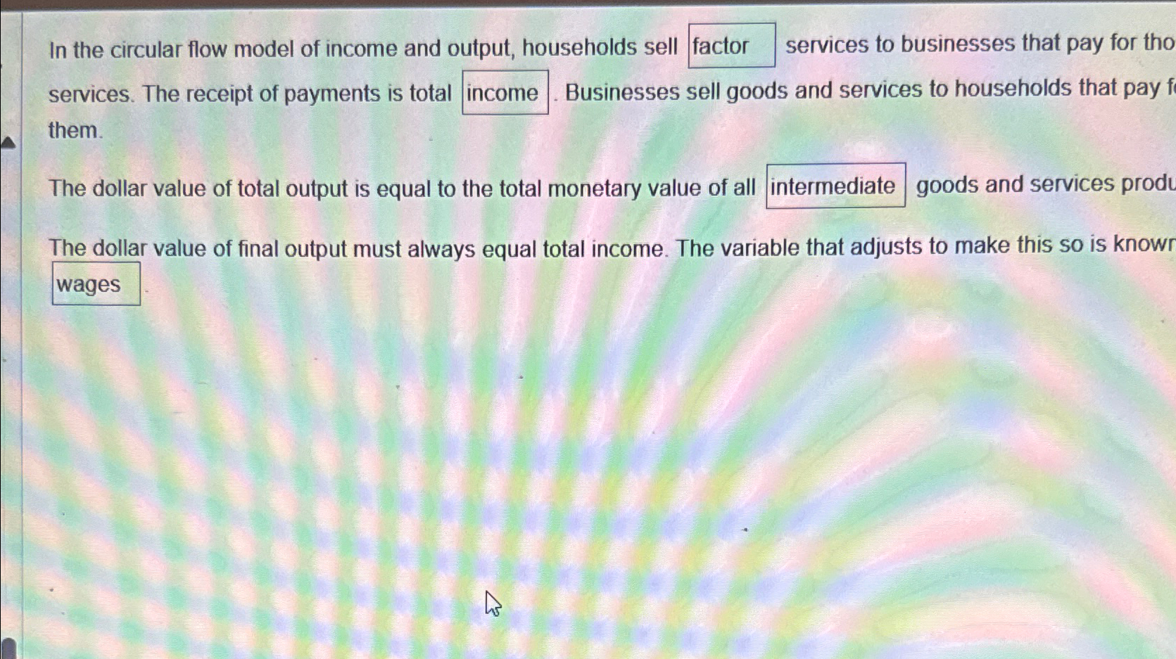 Solved In the circular flow model of income and output, | Chegg.com
