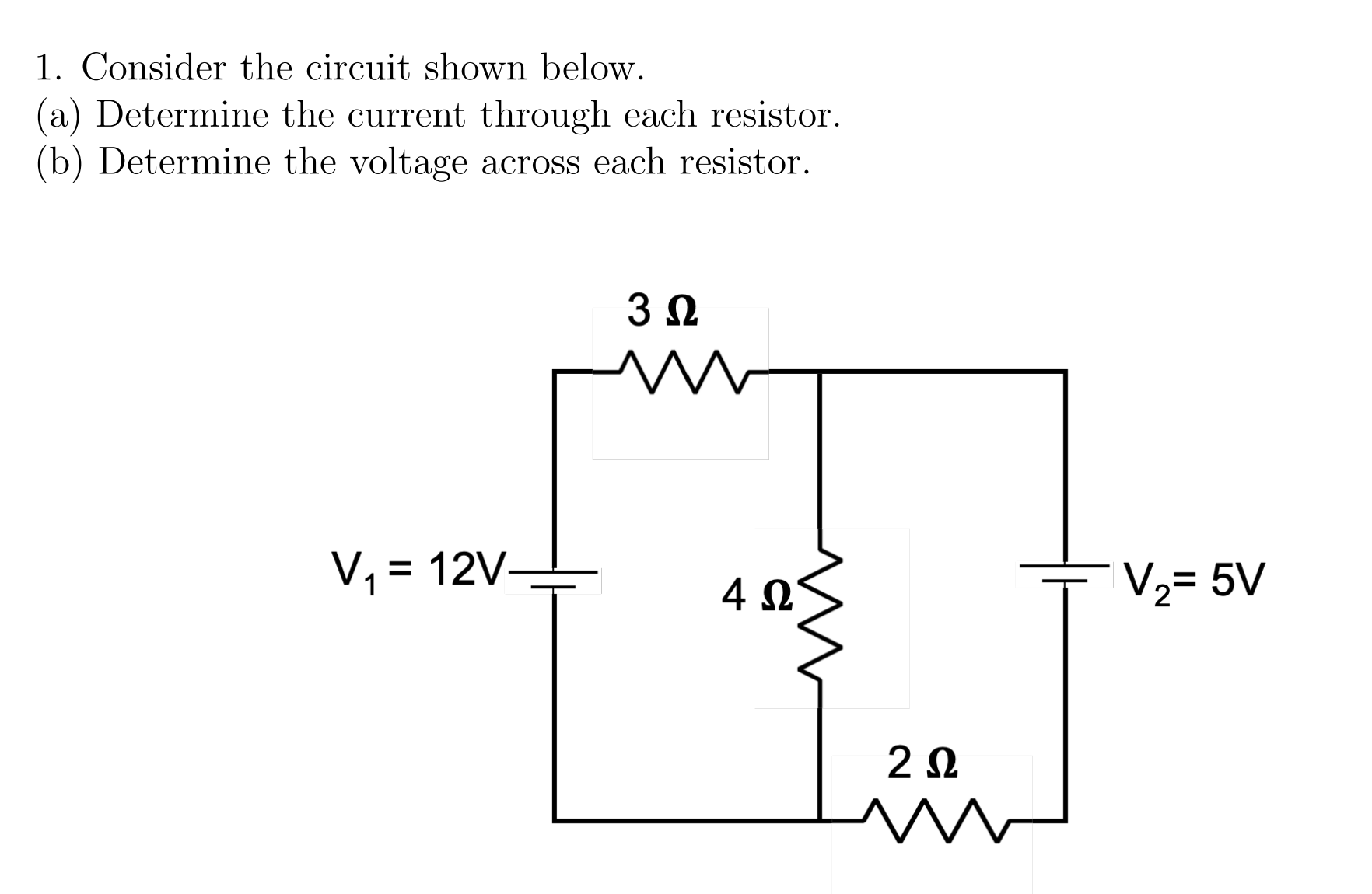 Solved Consider The Circuit Shown Below A determine The