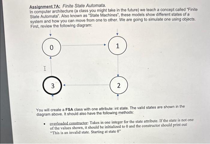 Solved Assignment 7A: Finite State Automata. In computer | Chegg.com