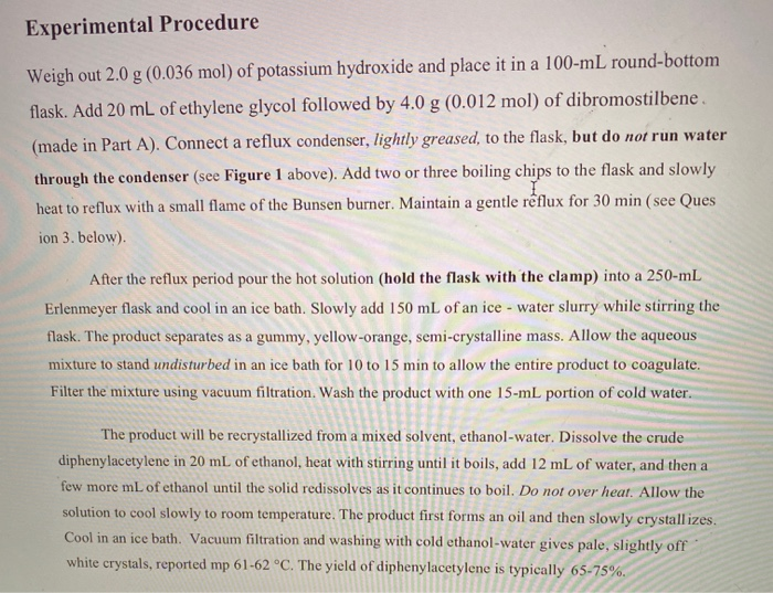 Solved Experimental Procedure Weigh out 2.0 g (0.036 mol) of | Chegg.com