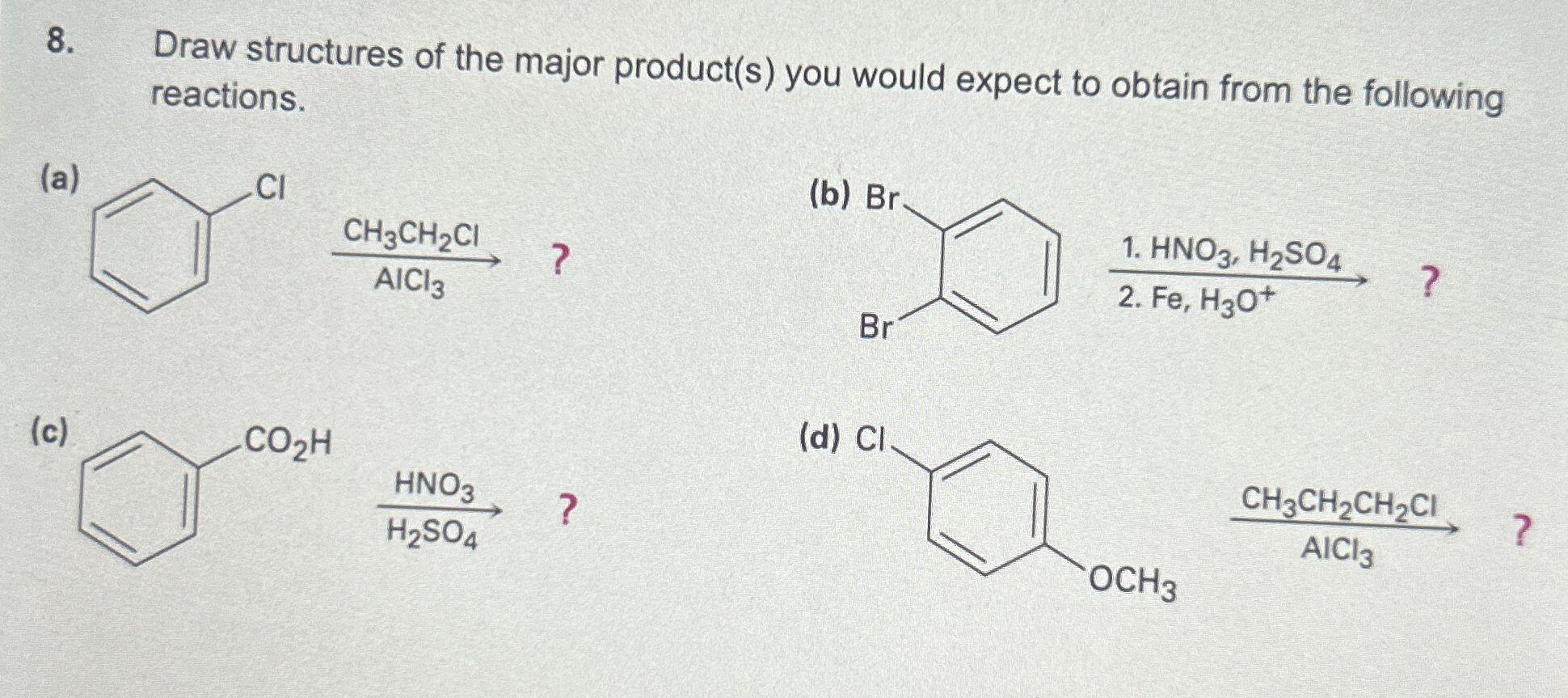 Solved Draw structures of the major product(s) ﻿you would | Chegg.com