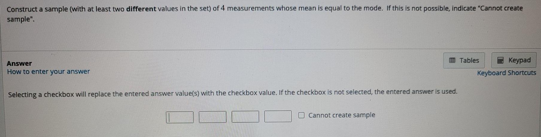 Solved Construct a sample (with at least two different | Chegg.com