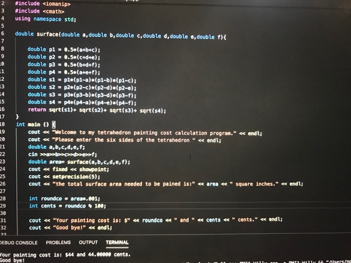 Solved why is my output wrong. everything is correct execpt | Chegg.com