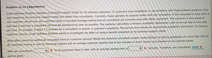 Solved Problem 11-15 (Algorithmic) Ocala Software Systems | Chegg.com
