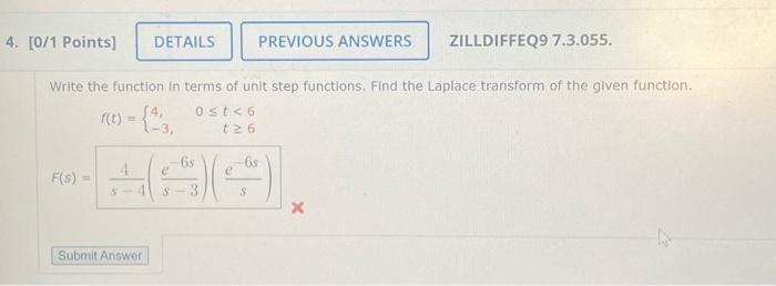 Solved Write The Function In Terms Of Unit Step Functions