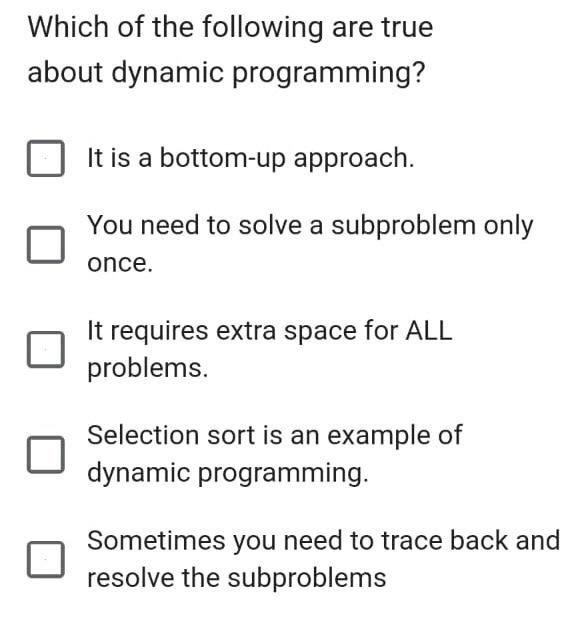 Solved Which of the following are true about dynamic | Chegg.com