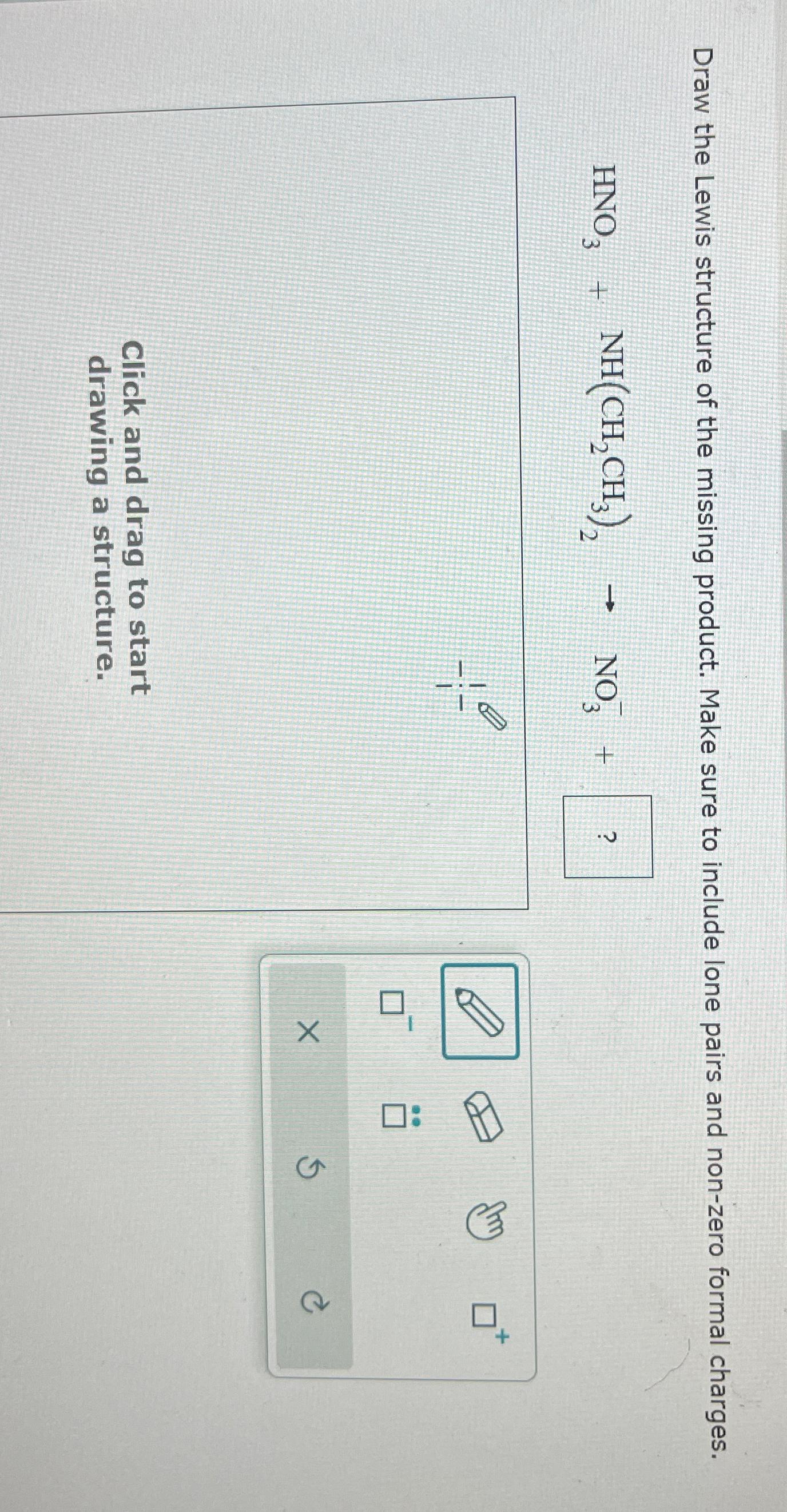 Solved Draw the Lewis structure of the missing product. Make | Chegg.com