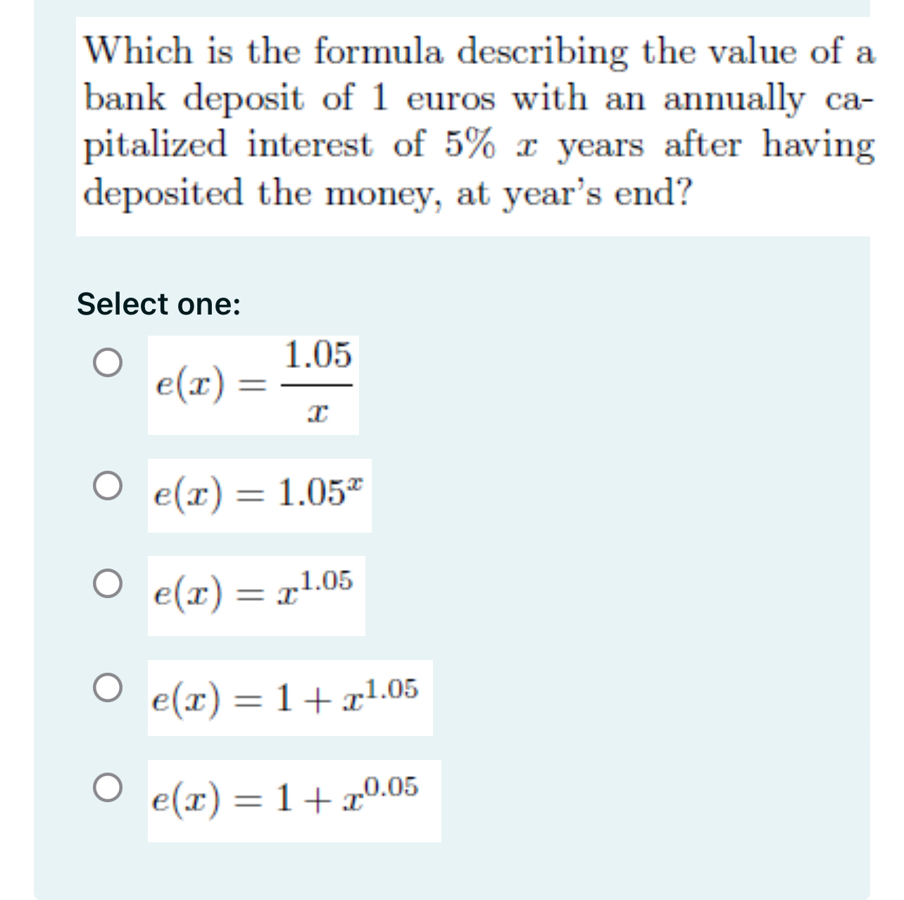 Solved Which is the formula describing the value of a bank | Chegg.com