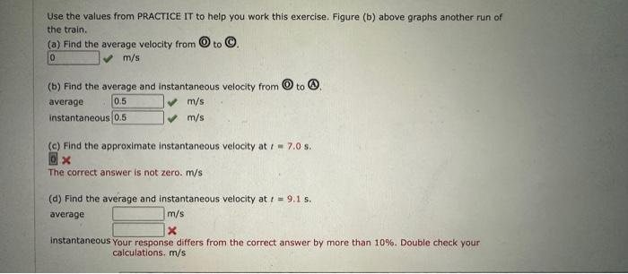 Solved GOAL Obtain average and instantaneous velocities from | Chegg.com