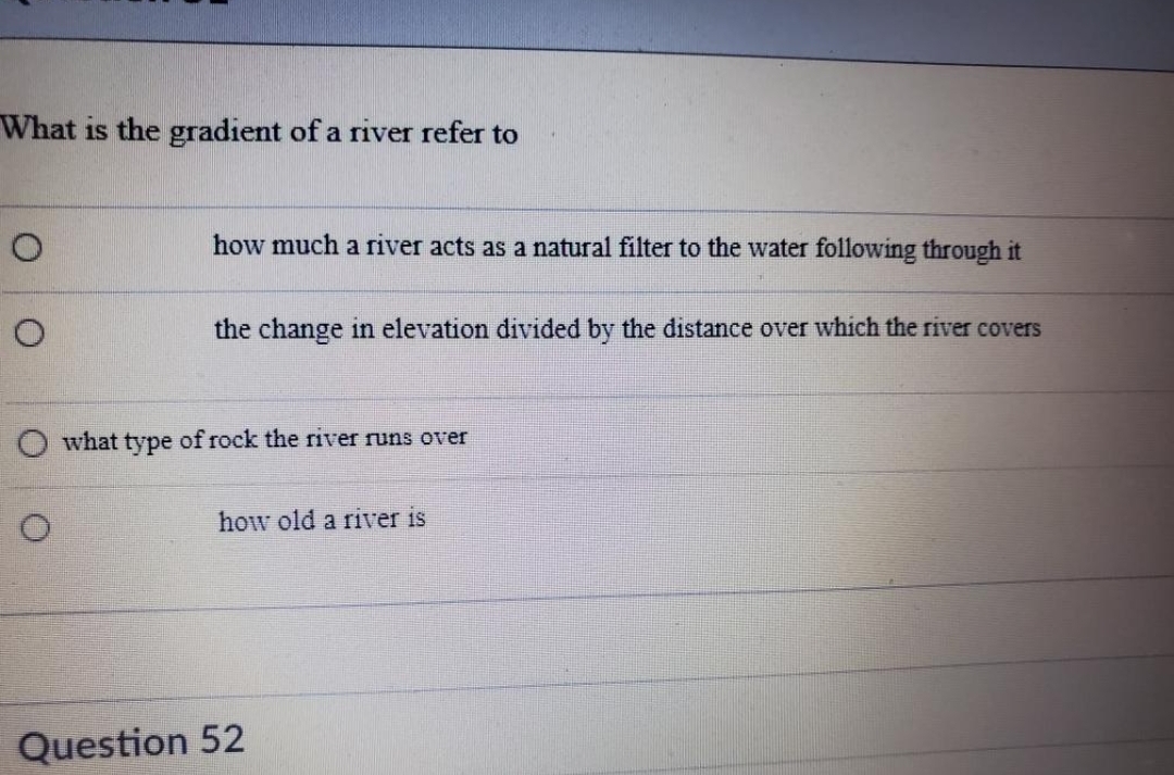 Solved What is the gradient of a river refer tohow much a | Chegg.com