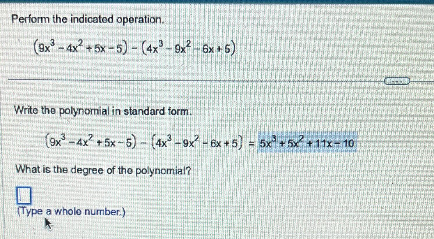 Solved Perform the indicated | Chegg.com