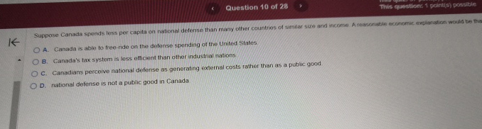 Solved Question 10 ﻿of 28This equestions 1 ﻿point(S) | Chegg.com