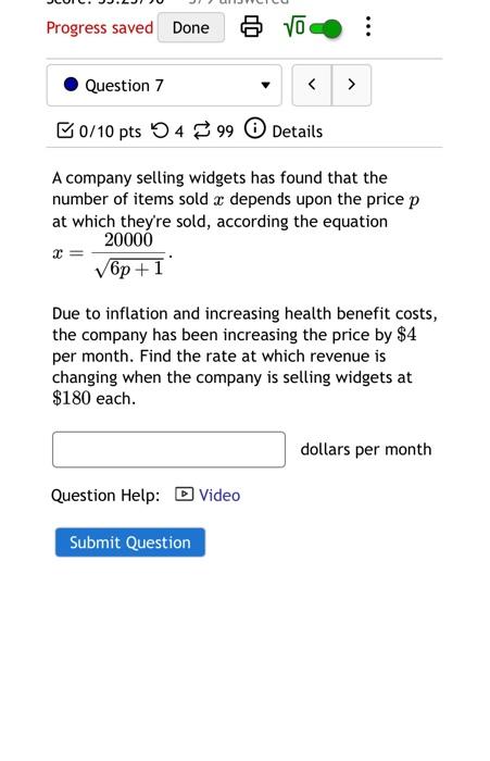 Solved A company selling widgets has found that the number | Chegg.com