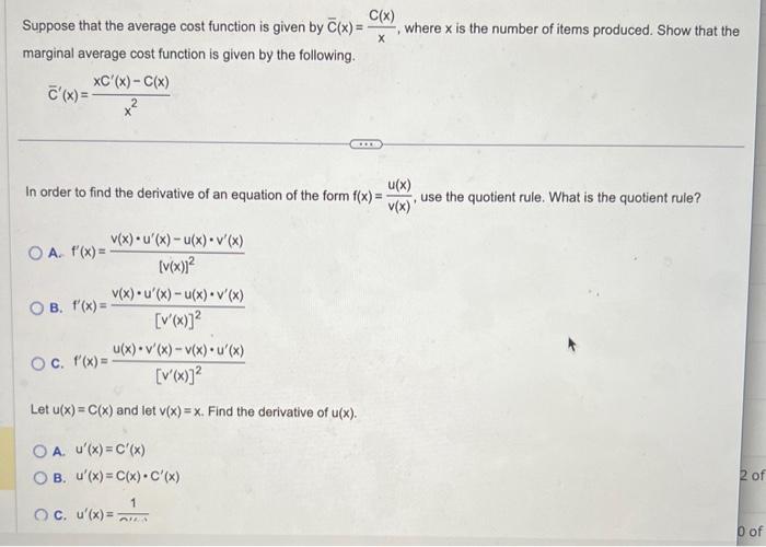 Solved Suppose that the average cost function is given by | Chegg.com