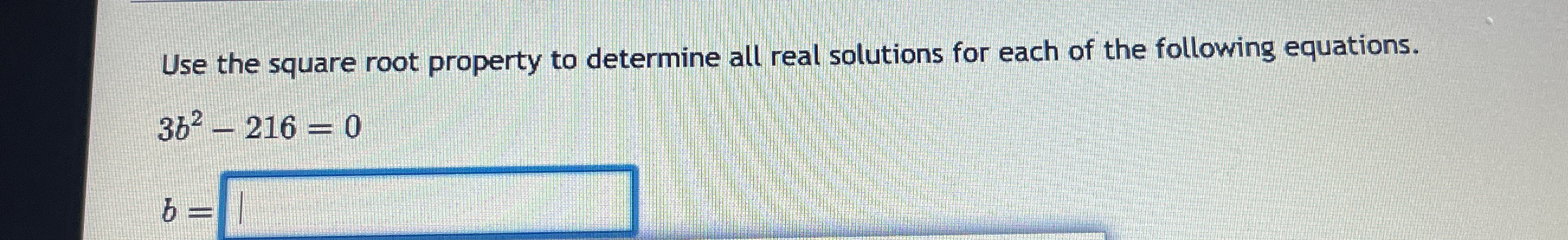 Solved Use the square root property to determine all real | Chegg.com