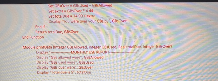 Solved The Pseudocode Module main() I/Declare local | Chegg.com Solved The Pseudocode Module main() I/Declare local | Chegg.com