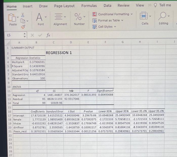 Solved Compare Regression \#1 \& Regression \#2. In which | Chegg.com