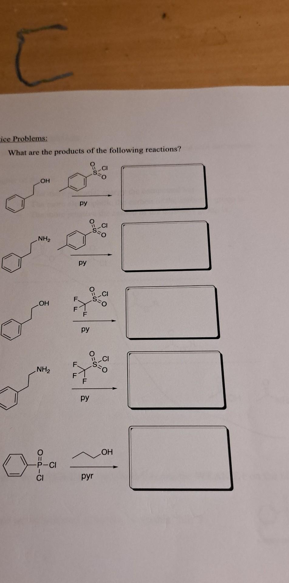 Solved ice Problems: What are the products of the following | Chegg.com