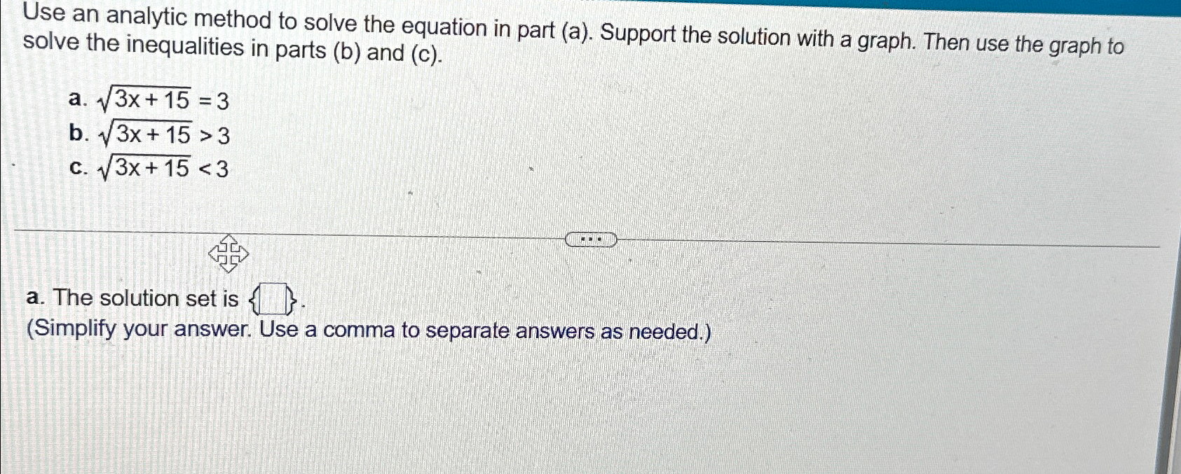 Solved Use an analytic method to solve the equation in part | Chegg.com